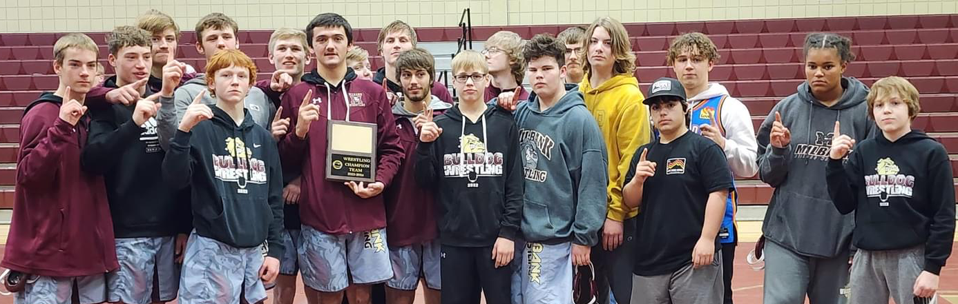 Schlueter and Bulldogs Named NEC Wrestling Champions | The Valley Express